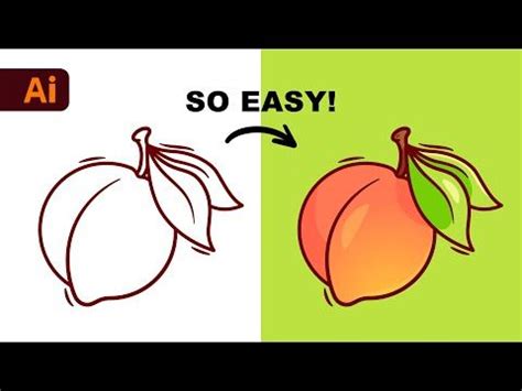 Adobe Illustrator Beginner Tutorial Create A Vector Peach From Sketch Hd Artofit