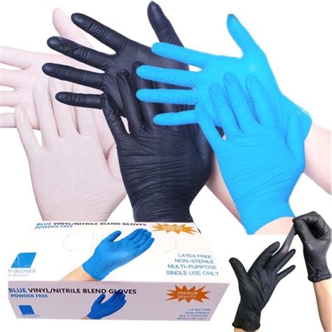 100pcs Vinylnitrile Gloves Blend Food Grade Gloves Disposable Gloves