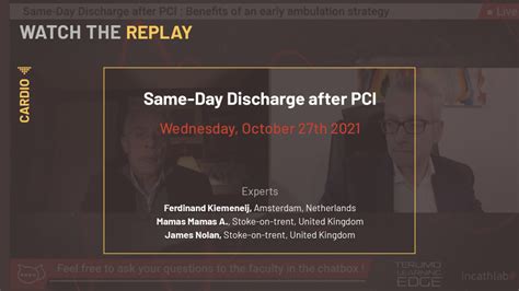 Video Same Day Discharge After Pci