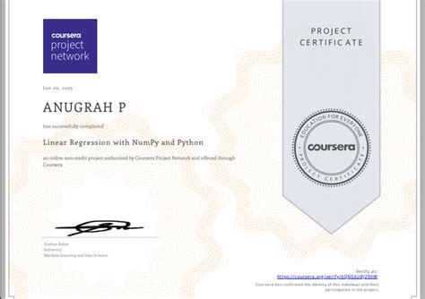 Anugrah P On Linkedin I Have Successfully Completed The Linear Regression With Numpy And
