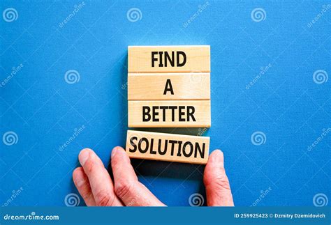 Find A Better Solution Symbol Concept Words Find A Better Solution On Wooden Blocks Beautiful