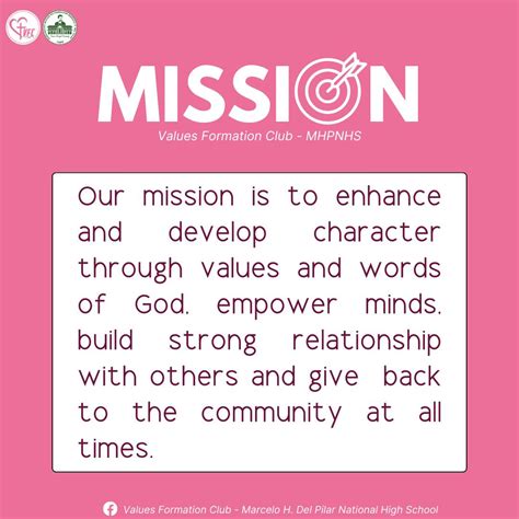 Values Formation Clubs Mission And Vision Our Commitment To Making