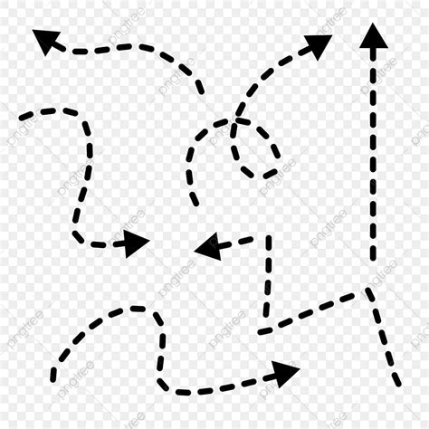 Dash Line Arrow White Transparent Arrow Dash Line Collection Arrow Dash Line Arrow Dash Line