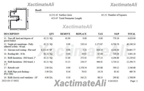 Xactimate Estimate Sample Glendale Community