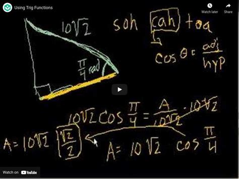 Khan Academy Basic Trigonometric Ratios Using Trig Functions Instructional Video For 9th
