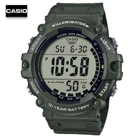 Velashop นาฬิกาข้อมือผู้ชายคาสิโอ ดิจิตอล Casio Standard Digital สายเรซิน รุ่น Ae 1500whx 3avdf