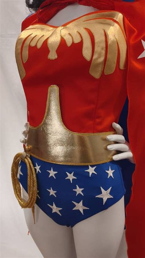 Lynda Carter Wonder Woman Costume Duchess Satin Corset Tiara Lasso