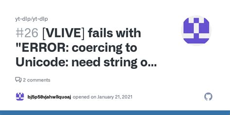 Vlive Fails With Error Coercing To Unicode Need String Or Buffer Int Found When Use