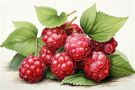 Premium Vector Raspberry Fruit Isolated Over White Background