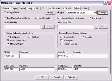 Using The Keil µvision Debugger With The Ds89c4x0 Analog Devices