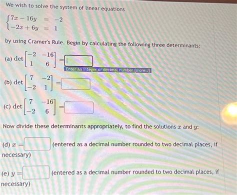 Solved We Wish To Solve The System Of Linear Equations
