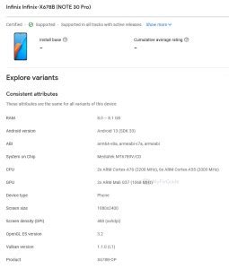 Infinix Note Trio Listed On Google Play Console Gsmarena Com News