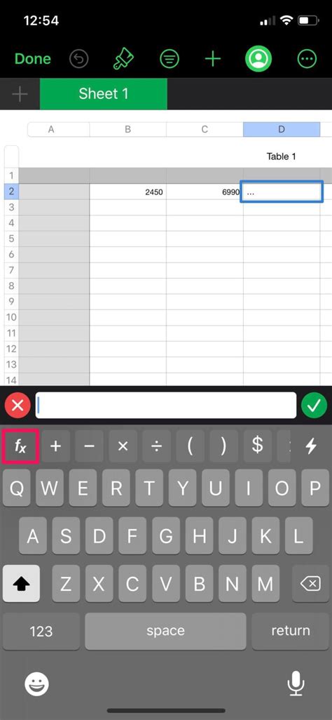 How To Use Formulas In Numbers Spreadsheets On IPhone IPad