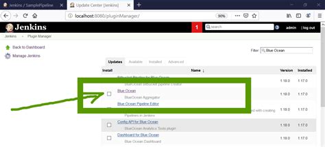 Blue Ocean Jenkins Plugin TestingDocs