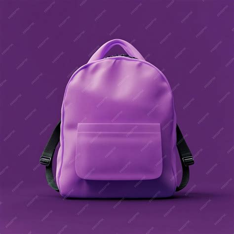 A Purple Backpack With A Black Strap And A Purple Bag On It Premium Ai Generated Image