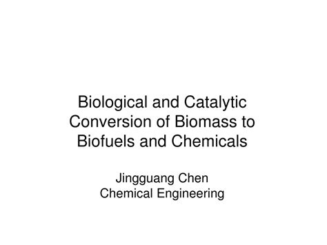 Ppt Biochemical Pathways In Biomass Conversion For Sustainable