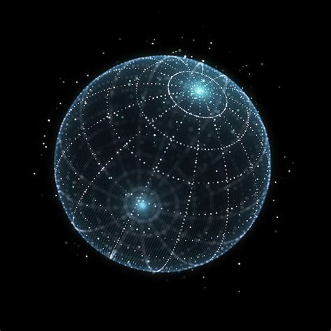 Premium Photo Futuristic Sphere Made Of Particles Global Network Connection Structure Big Data