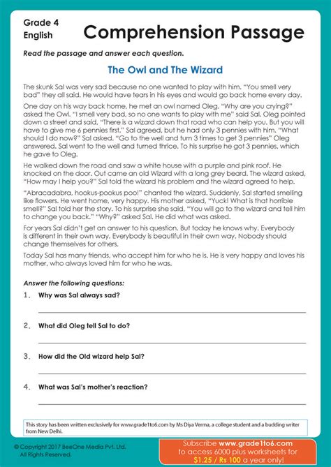 Comprehension Passage English Comprehension Passages Comprehension