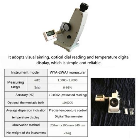 Jual Abbe Refractometer 2waj Monochromatic Refractometer Digital Brix