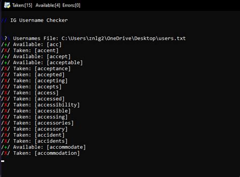 Github Starstruckedigchecker Instagram Username Checker