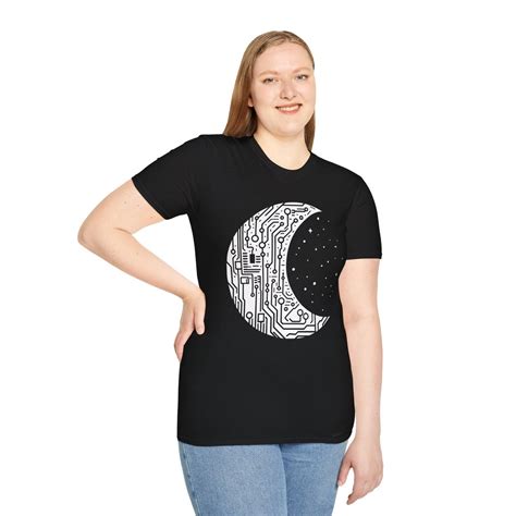 Circuit Board Moon Programmer Coding Geek T Shirt Etsy