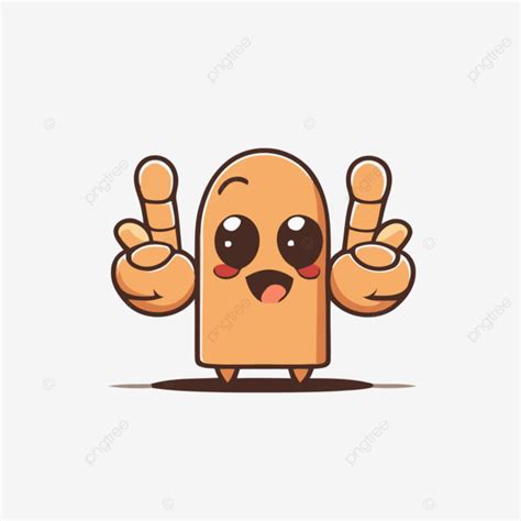 세 손가락 벡터 스티커 클립 아트 오렌지 마시멜로 캐릭터 얼굴 만화 상표 클립 아트 Png 일러스트 및 벡터 에 대한 무료 다운로드 Pngtree