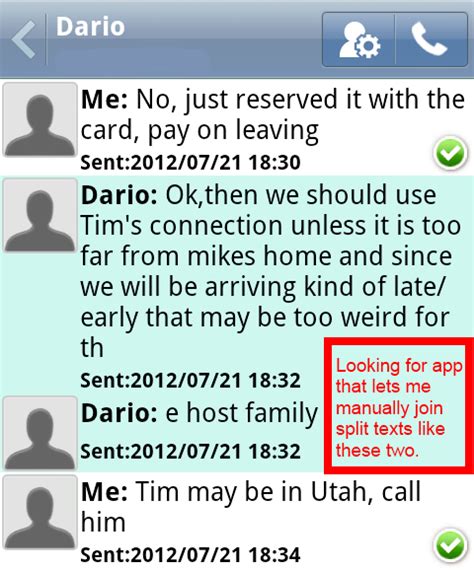 Combinemergeconcatenateunsplit Long Smstext Messages Android