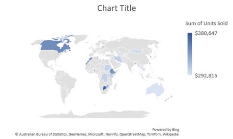 How To Create An Excel Map Chart From Pivot Data Simple Steps