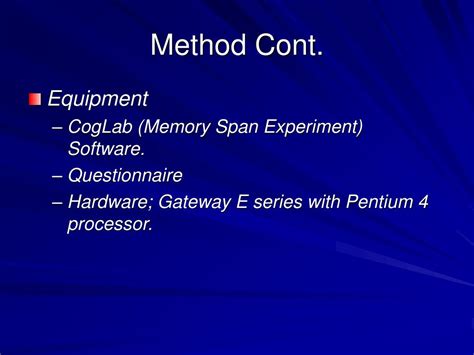 Ppt Memory Span A Comparison Between Major Types Powerpoint