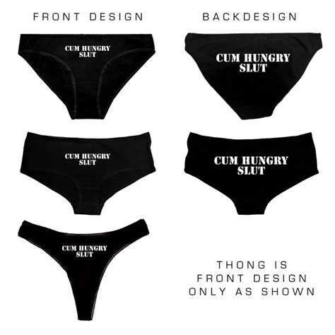 Cum Hungry Slut Knickers Cum Slut Panties Daddy Knickers Etsy