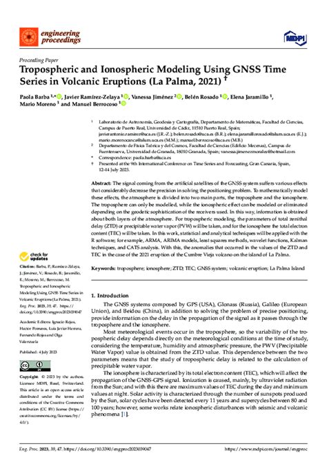 Pdf Tropospheric And Ionospheric Modeling Using Gnss Time Series In