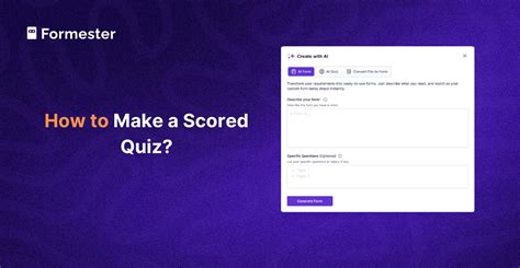 How To Create A Scored Quiz In Formester