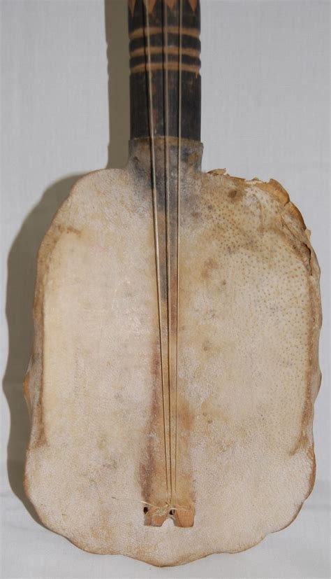 Pair Of Vintage Tortoise Shell Turtle Native Guitar String Instruments Folk Art