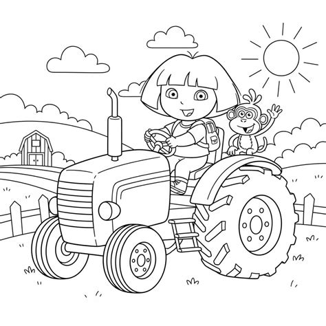 Dibujar Dora La Exploradora Imprimible Gratis Para Colorear Imprimir E