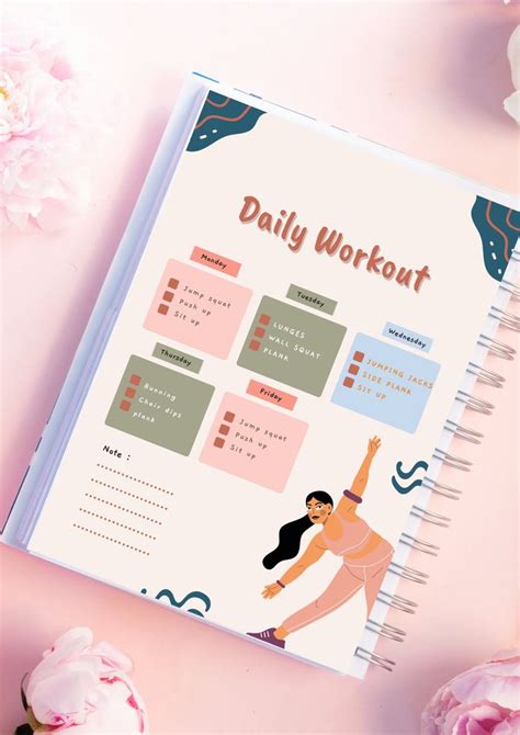 Workout Planner Body Measurement Fitness Journal Fitness Printable