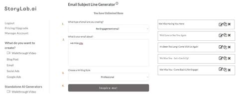 Catchy Re Engagement Email Subject Line Examples [ Ai Tool]