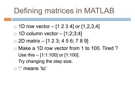 Basics Of Matlab For Babes And Faculty PPT