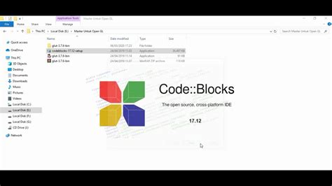 Tutorial Instalasi Codeblock Dan Setting Opengl Youtube