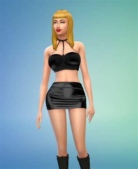 Leather Top And Micro Skirt Downloads The Sims 4 Loverslab