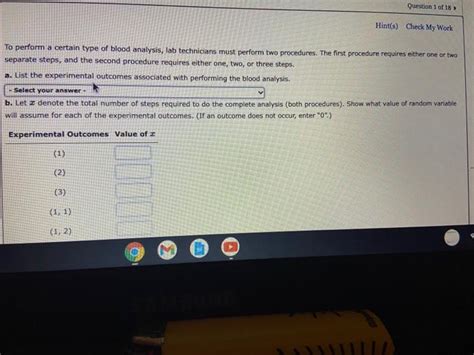 Solved Question Of Hint S Check My Work To Perform A Chegg