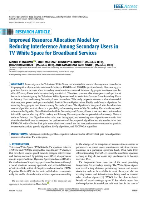 Improved Resource Allocation Model For R 1 Pdf Cognitive Radio Radio