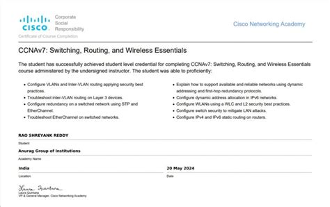 Rao Shreyank Reddy On Linkedin Ciscocertified Ccna Networking