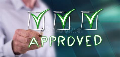 Man Touching A Validation Concept Stock Photo Image Of Screen Symbol