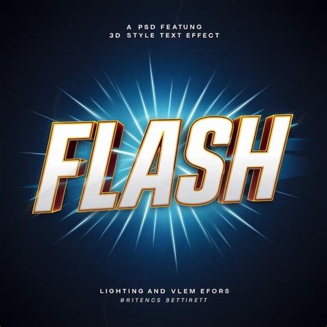Psd Flash 3d Style Psd Text Effect Premium Ai Generated Image