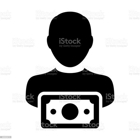 금융 아이콘 벡터 남성 사용자 사람 프로필 아바타 플랫 컬러 문양 그림에서 돈 기호 감독에 대한 스톡 벡터 아트 및 기타 이미지 감독 검은색 고객 Istock