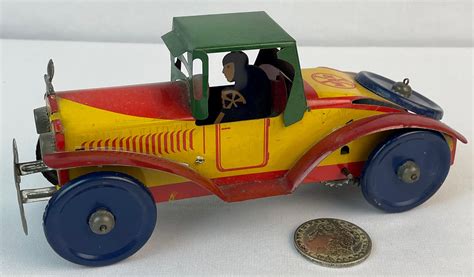 Lot Antique 1920s Marx Toys Tin Litho Clockwork Wind Up Royal Coupe
