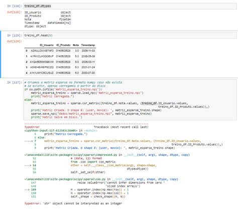 Python Sparse MATRIX Error TypeError Str Object Cannot Be Interpreted As An Integer