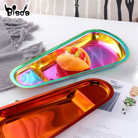 2pcs Snack Plates Set Gold Bread Nut Dinnerware Mi Vicedeal