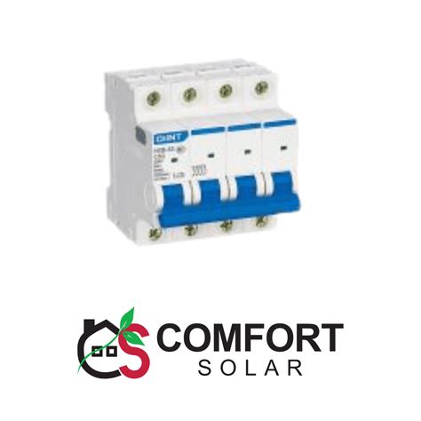 Chint Nxb 63c 4 Pole 6ka Miniature Circuit Breaker Mcb Comfort Solar