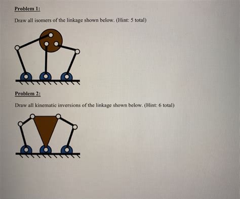 Solved Problem 1 Draw All Isomers Of The Linkage Shown